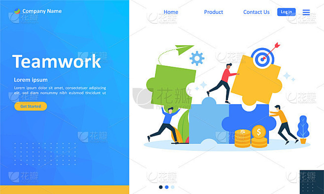 Team work, partnership, leadership concept, people