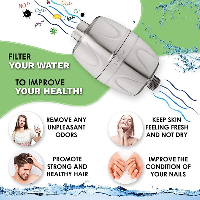 Aqua Elegante Shower Water Filter For Showerhead - Home Shower Head ...