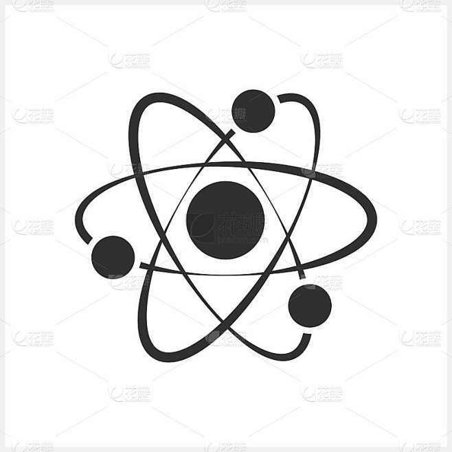 孤立分子图标。原子或离子符号。模板矢量素材插图。每股收益10