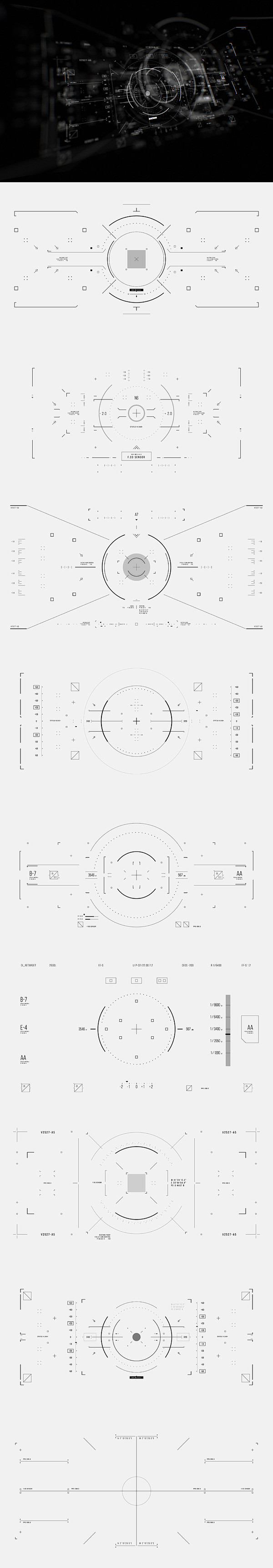 抬头显示 HUD UI 仪表盘概念矢量插画素材下载[AI]