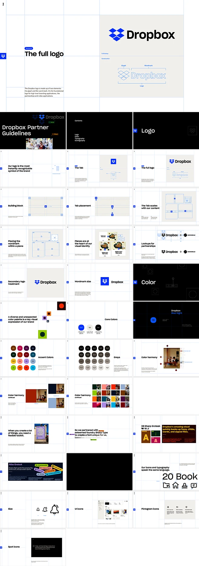 美国Dropbox多宝箱云品牌VI手册-花瓣网