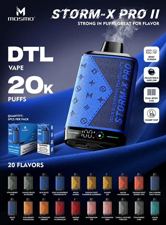 Mosmovape Storm-X Pro Ⅱ 20000 puffs-花瓣网