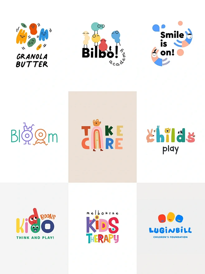 创意童装logo｜童趣可爱logo｜设计案例分享-花瓣网