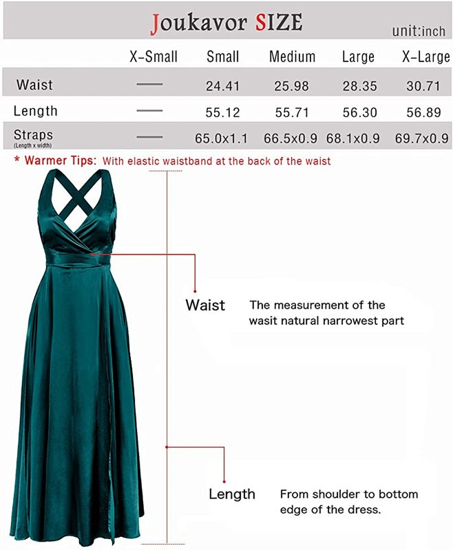 Amazon.com: Joukavor 女式超长无袖缎面 V 领连衣裙高开叉露背晚礼服, 低胸, 大, 海军蓝 : 服装、鞋靴和珠宝饰品