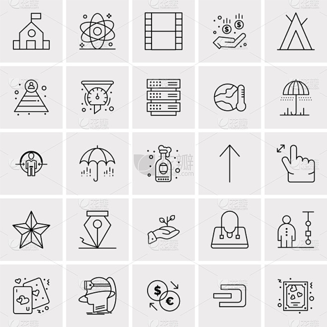 set 25 universal business icons