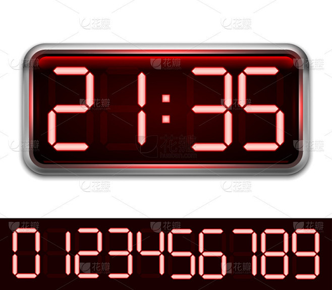 红色的数字时钟