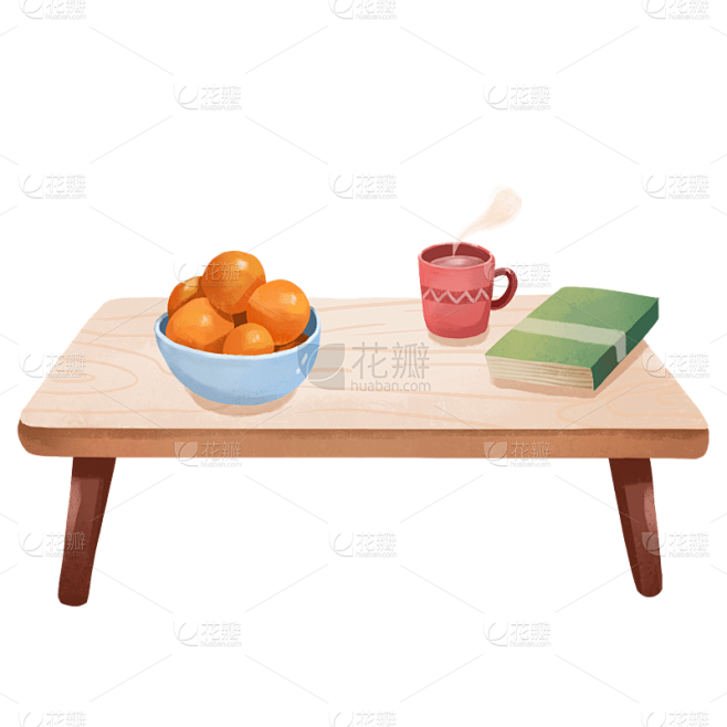 卡通感母亲节桌子元素贴纸