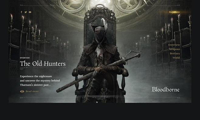 Bloodborne - website : Bloodborne © 2016 Website concept.Face your ...