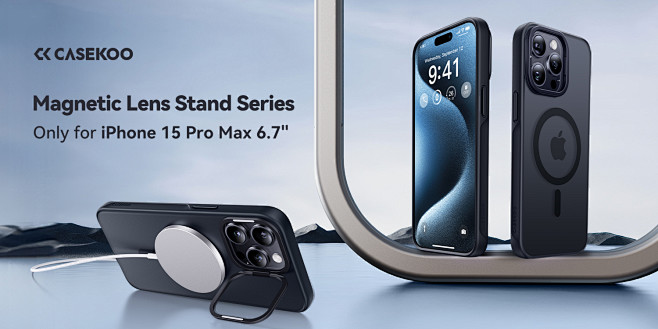 Amazon.com: CASEKOO: KooShock Series MagicStand Version for 15 Pro Max