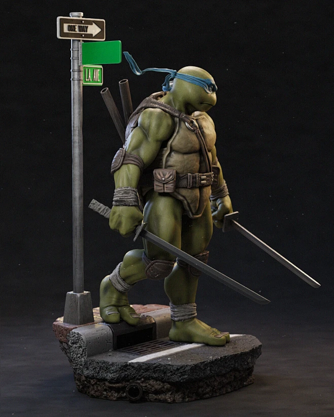 Leonardo TMNT Statue-花瓣网