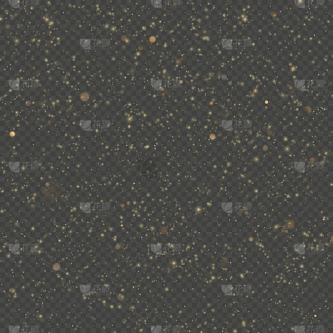 Particles overlay effect glitter of gold glowing m