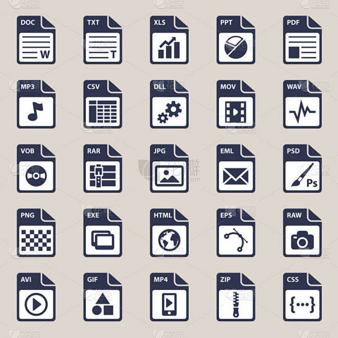 文件类型的图标