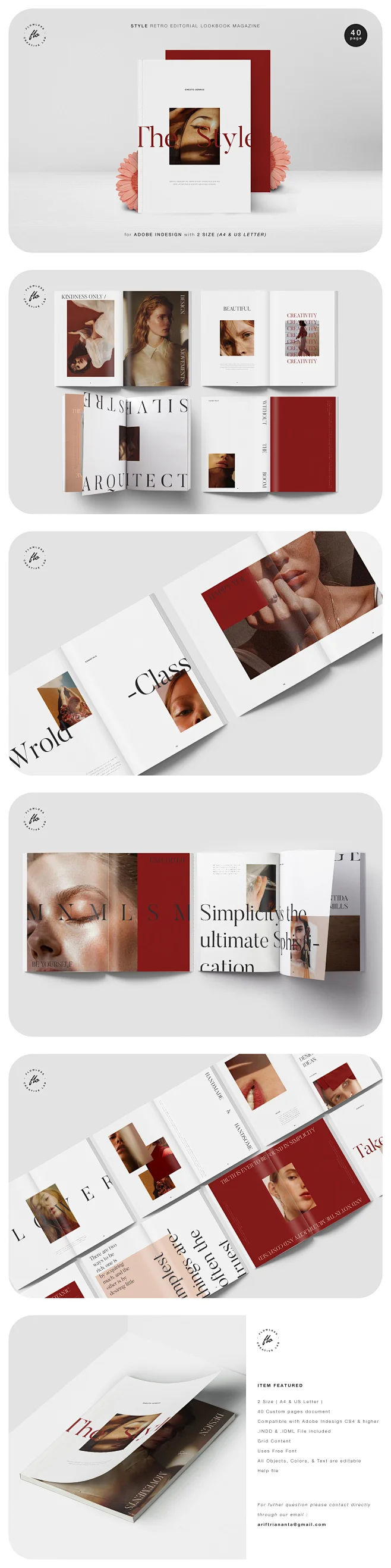 STYLE Retro Editorial Lookbook Magz Product Features 40 Custom