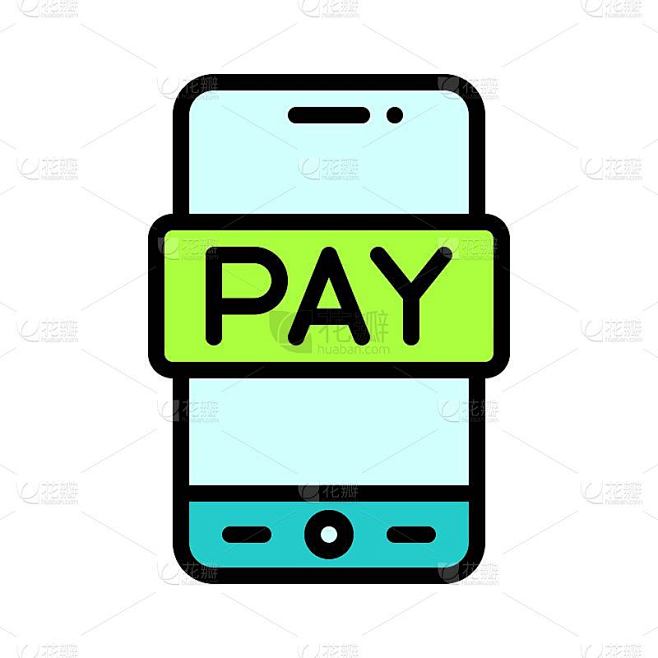 Payment App icon, Mobile application vector illust