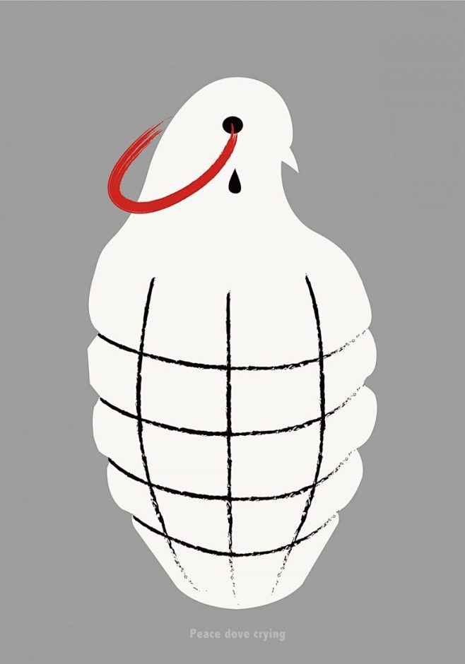 张帅_peace dove crying_中国_入围作品 – IPBP 南京国际和平海报双年展