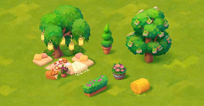2d game cartoon casual game concept art Environment design game design ...