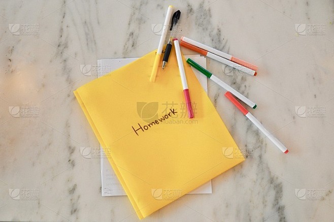 Yellow Homework Folder Homeschool Kids