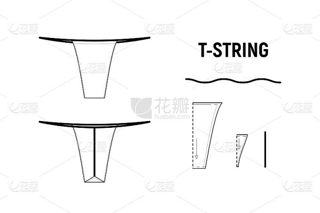 T string panties for woman