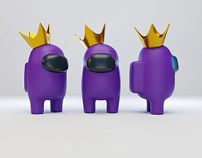 Among Us Crown Character 3D Model-花瓣网