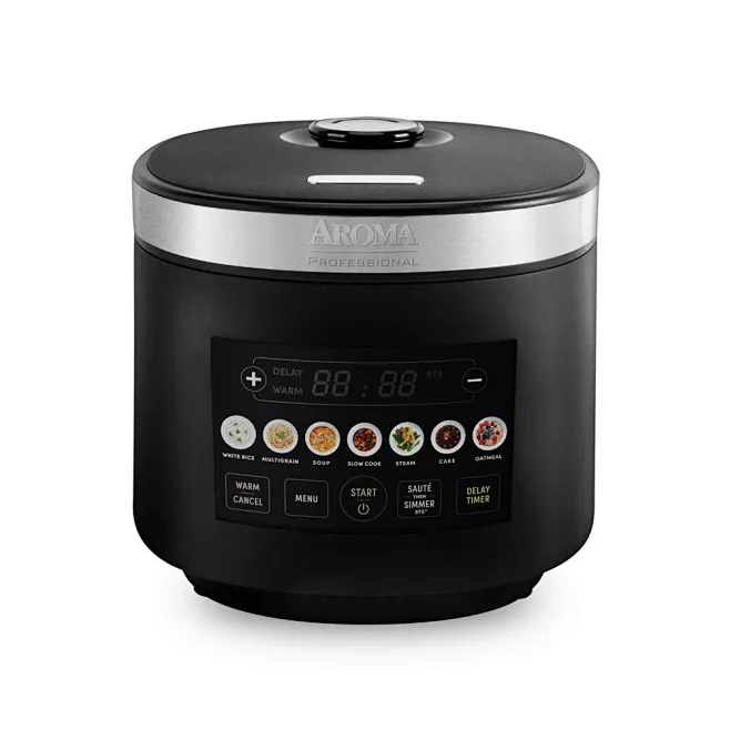 Aroma 20 Cup Digital Rice Cooker Black: Stainless Steel, Small Tray ...