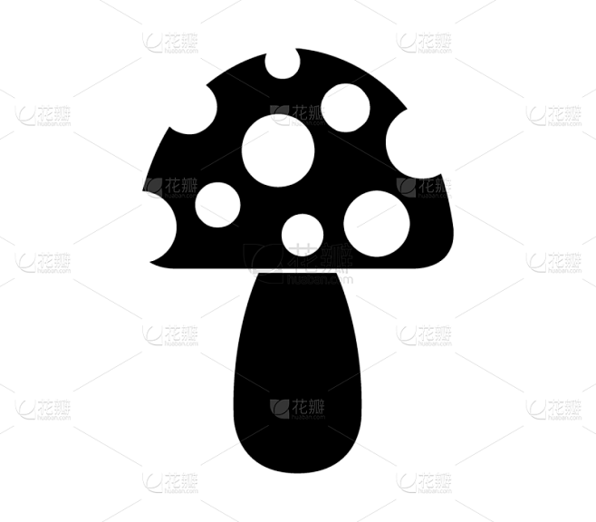 mushroom icon in on white background