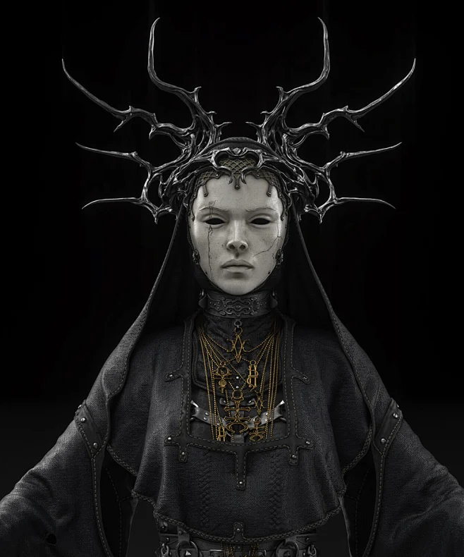 Sester Genessa Head Art from Mortal Shell-花瓣网