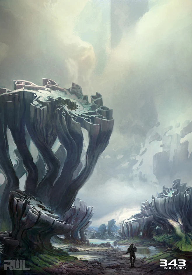 Halo 5, forerunner world exploration, John Wallin Liberto : Style ...