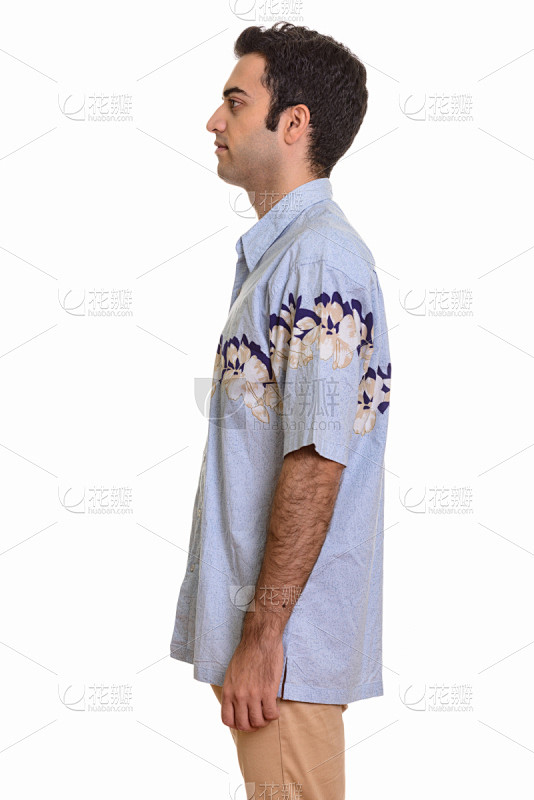 侧面像,旅行者,青年人,男人,夏威夷衬衫,垂直画幅,泰国,仅男人,仅成年人,彩色图片