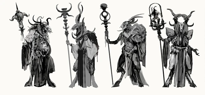 Vessel of Hatred monsters and other sketches-花瓣网