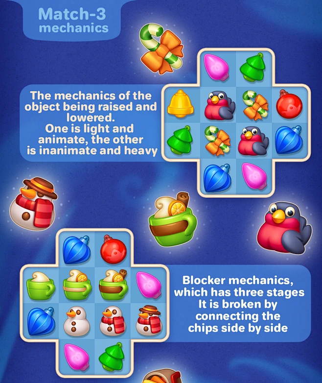 cartoon Digital Art match-3 2D 3D blender-花瓣网