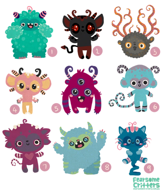 adopt a monster by Miss-Glitter-花瓣网