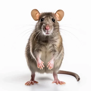 nikon D850 photo of rat full body, isolated on white background-花瓣网