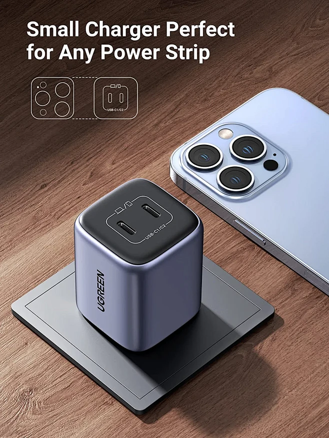 Amazon.com: UGREEN 45W Dual USB C Wall Charger, Nexode GaN Mini Charger ...