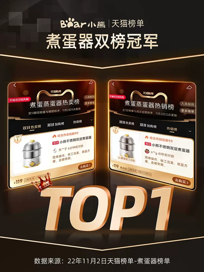 小熊蒸蛋煮蛋器304不锈钢家用自动断电定时双层小型蛋神器早餐机-tmall.com天猫-花瓣网