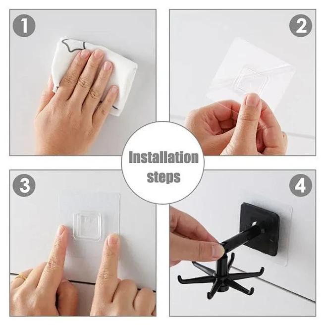 Inverted 6 Claws 360 Rotating Kitchen Roof Hook Wall Hanging degree ...