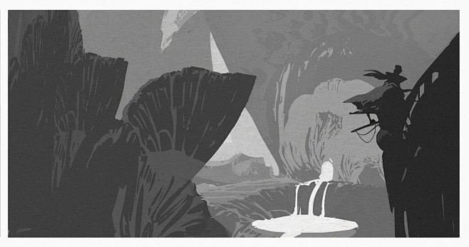 场景构图黑白构成画面构成黑白稿来自cgbook.cn (924)图片_【基本功练习】 黑白光影布局·构图图片素材-花瓣网