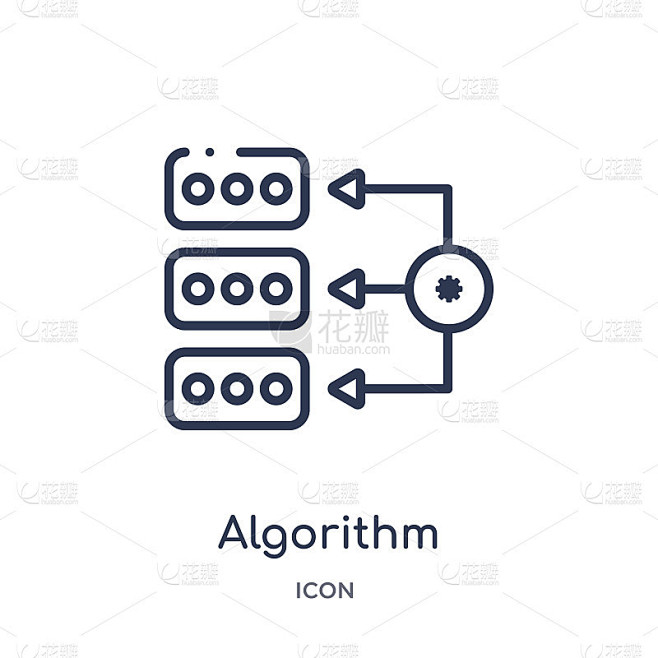 Linear algorithm icon from Artifical intelligence