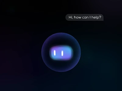 AI voice assistant design ui motion motion design robot ai voice ...