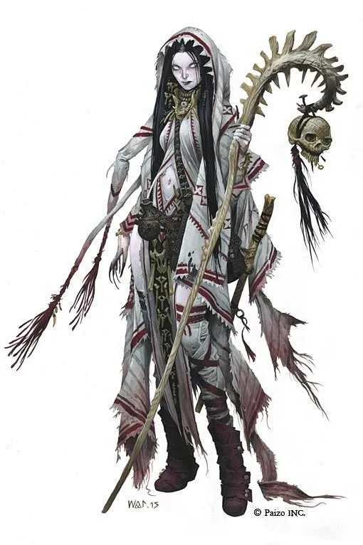 Nyctessa the Necromancer. Iconic character illustration from the cover ...