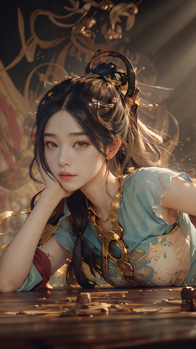 横版https://huaban.com/pins/5657457902竖版敦煌少女AI绘画