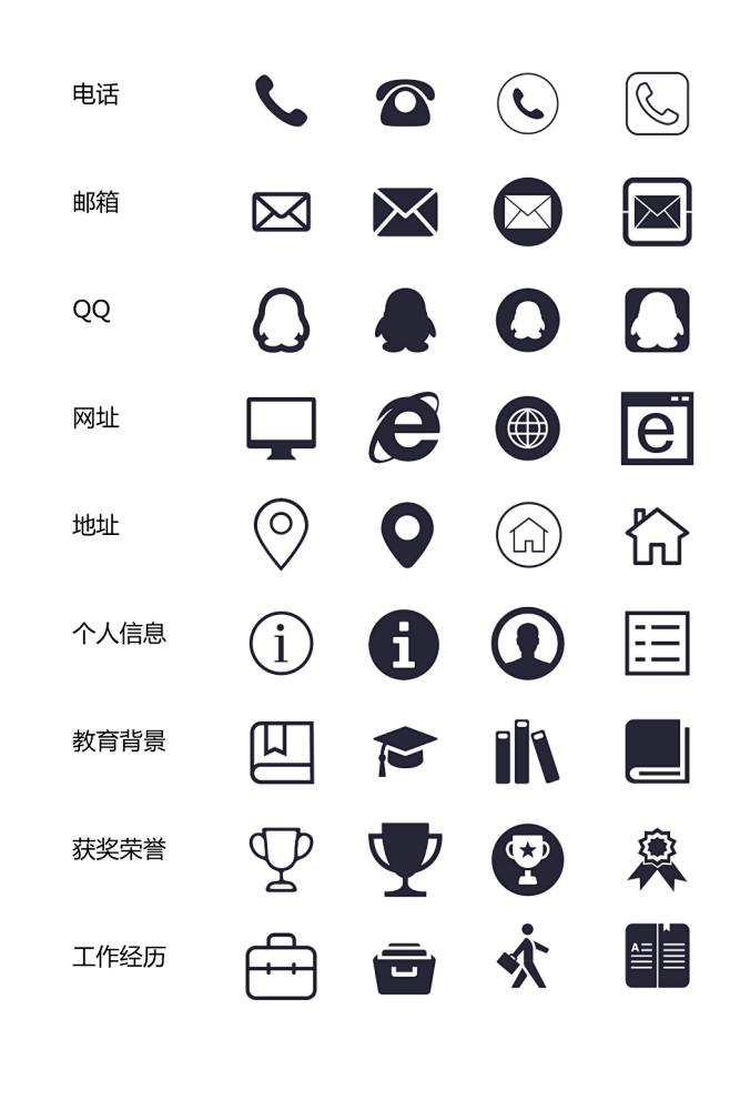 联系图标icon元素 微信图标