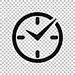 Real time icon in transparent style. Clock vector 素材-花瓣网