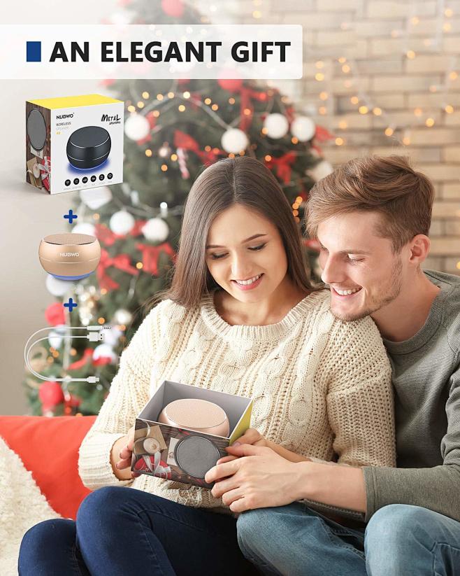 Amazon.com: LENRUE 便携式蓝牙音箱,增强低音和立体声,无线立体声配对,多输入麦克风,TF 端口,无线扬声器便携式手机 ...