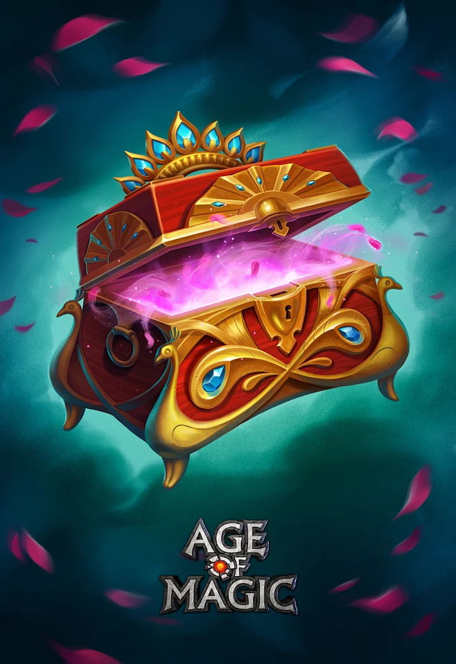 Phoenix Feng Huang chest-花瓣网