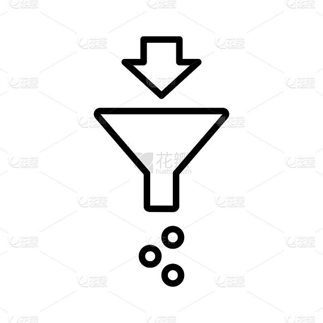 漏斗-过滤器图标矢量设计模板