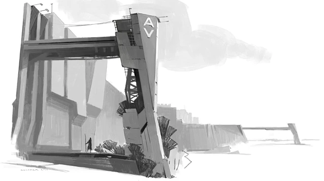 场景构图黑白构成画面构成黑白稿来自cgbook.cn (938)-花瓣网