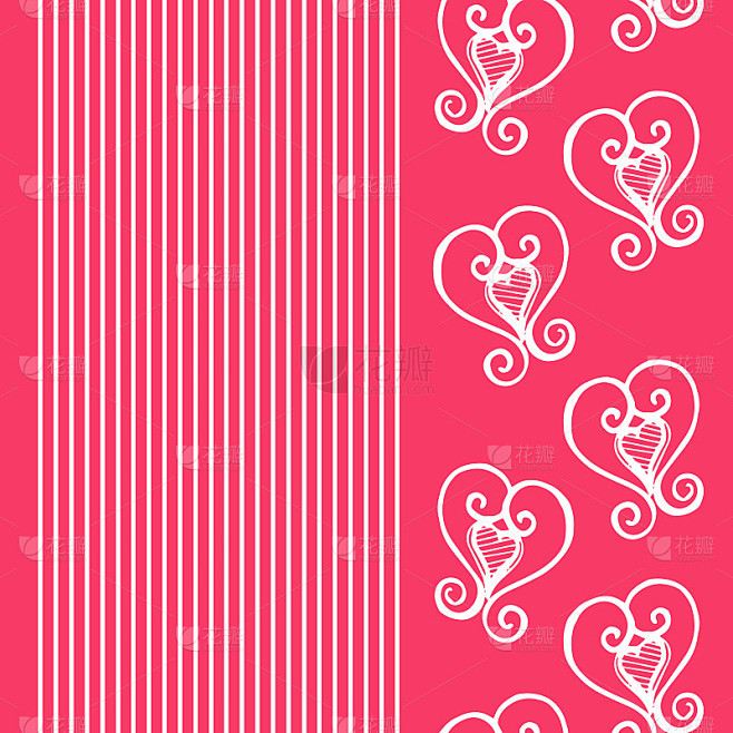 Colorful Line Art Valentine Heart Background