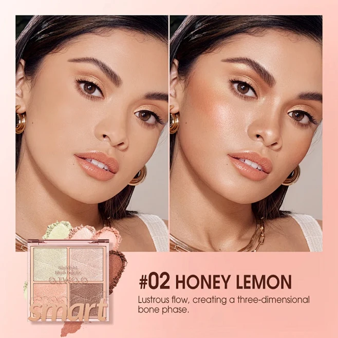 variant_image1O-TWO-O-Highlighter-Palette-Contour-Blush-Powder-4-Colors ...