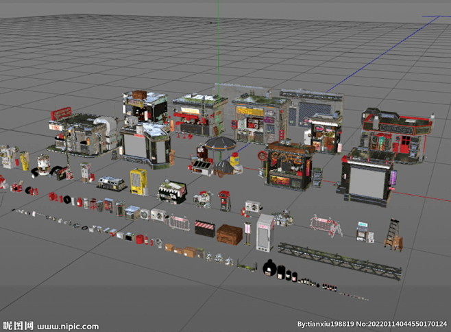 3D C4D 模型 建筑 赛博