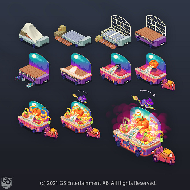 My work at G5 Games on project "Hawaii Match-3 Mania".